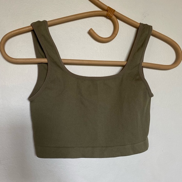 Target | Tops | Target Olive Green Ribbed Tank Top | Poshmark